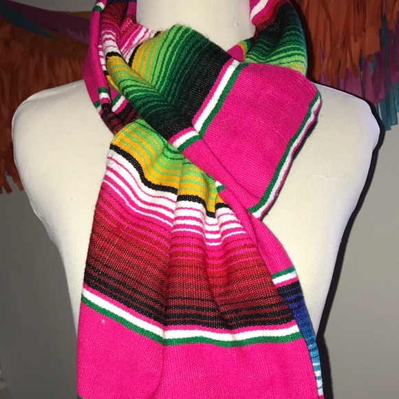 Accessories | Mexican Serape Scarf Pink | Poshmark
